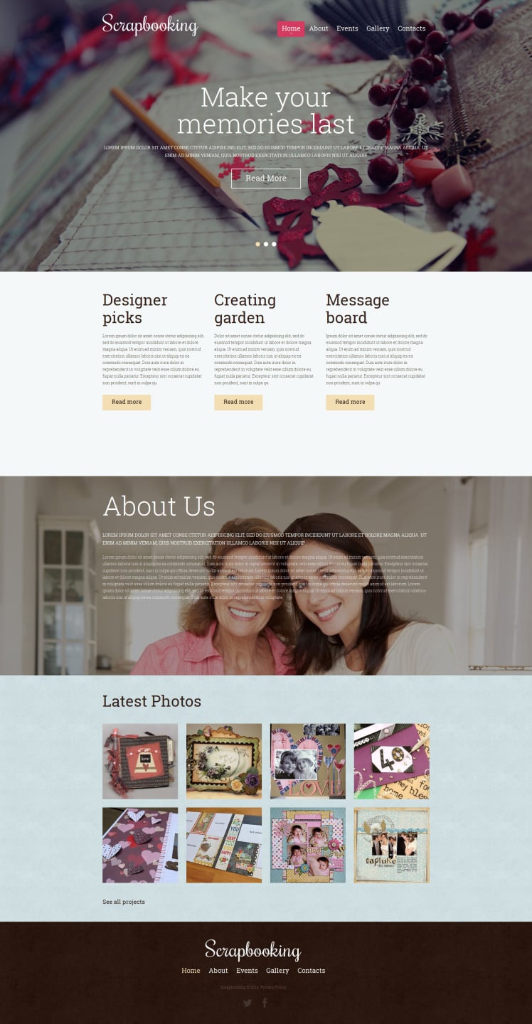 Crafts Responsive Website Template #50970