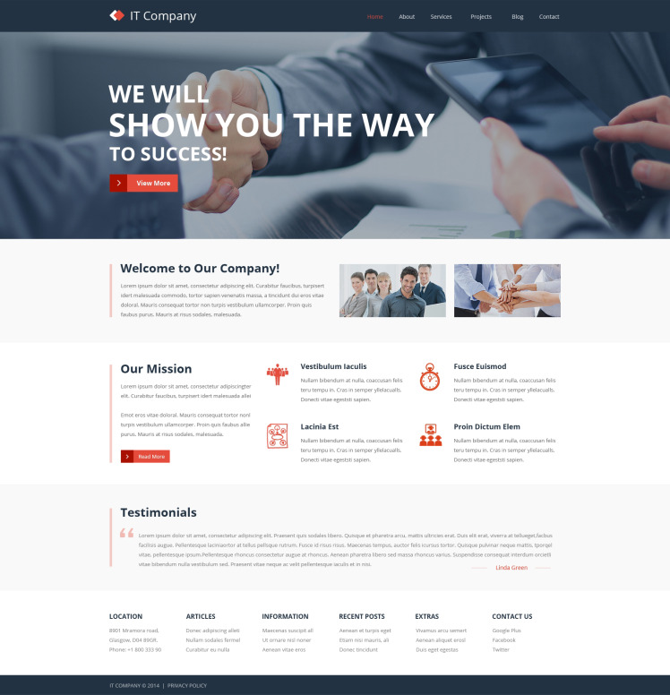 IT Responsive Website Template #50947