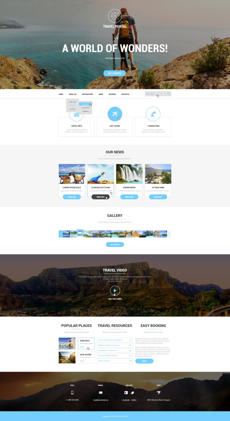 Travel Agency Responsive Website Template #50911