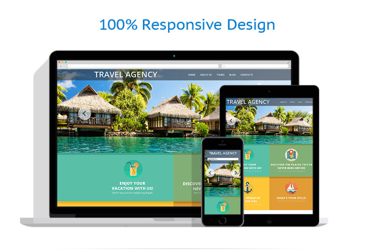 Travel Agency Responsive Website Template #50997
