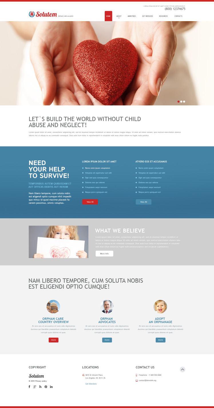 Child Charity Responsive Website Template #51076