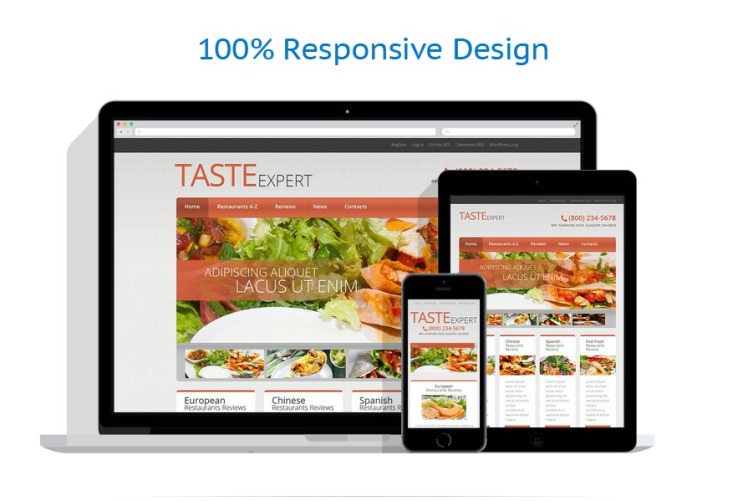 European Restaurant Responsive WordPress Theme #51041