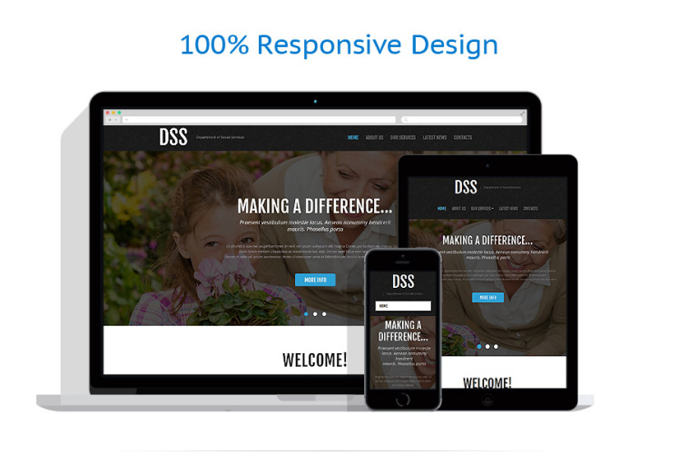 Social Foundation Responsive Website Template #51047