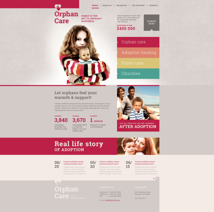 Adoption Agency Responsive Website Template #51278