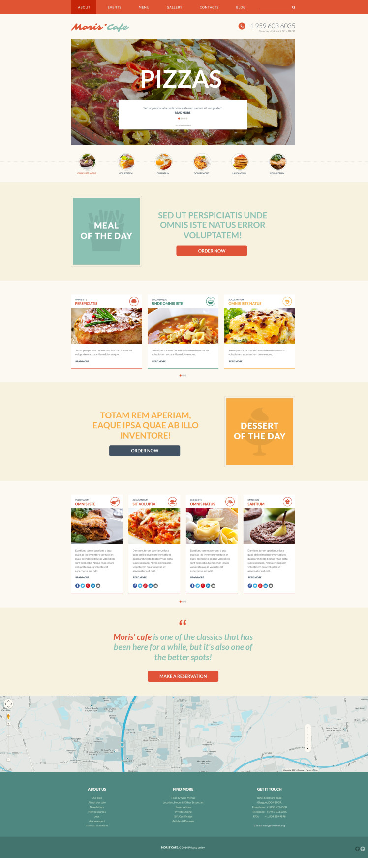 Italian Restaurant Responsive Website Template #51213