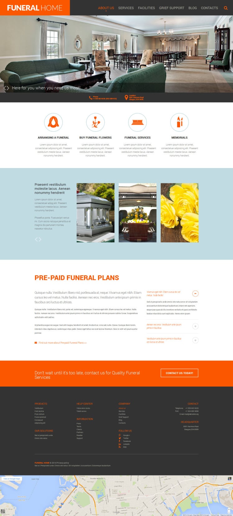 Funeral Services Responsive Website Template #51779