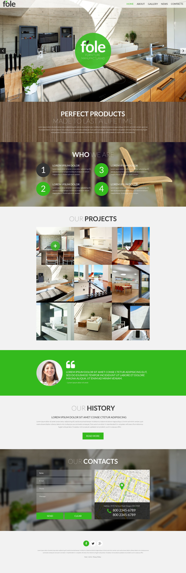 Furniture Responsive Website Template #51901