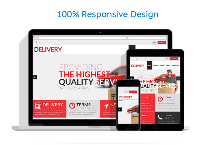 Delivery Services Responsive Website Template #52000