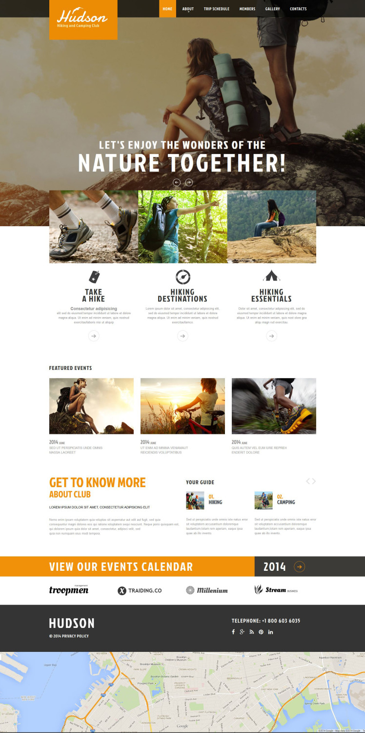 Hiking Responsive Website Template #52091