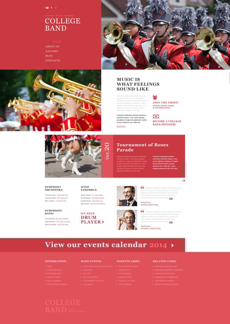 Music Band Responsive Website Template #52017