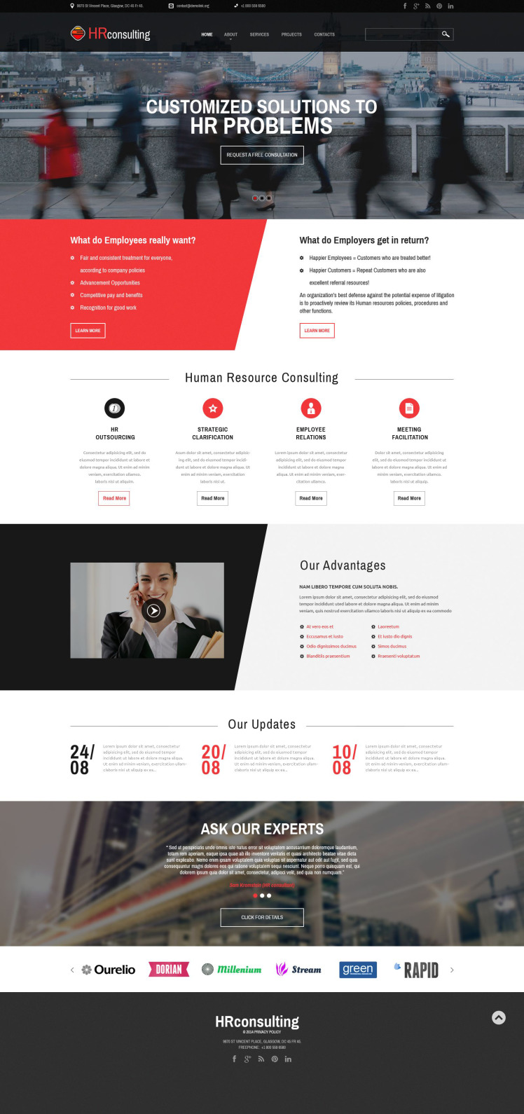 Public Relations Responsive Website Template #52049