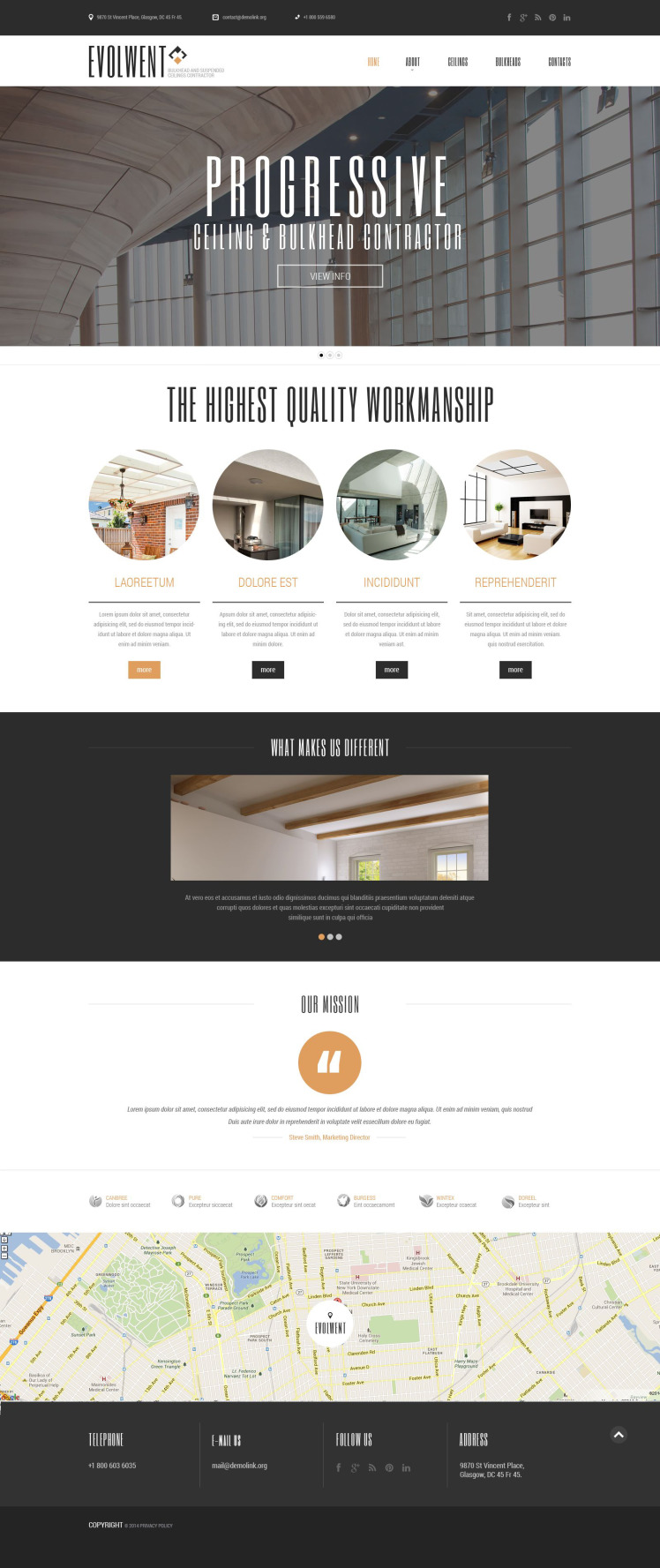 Construction Company Responsive Website Template #52190