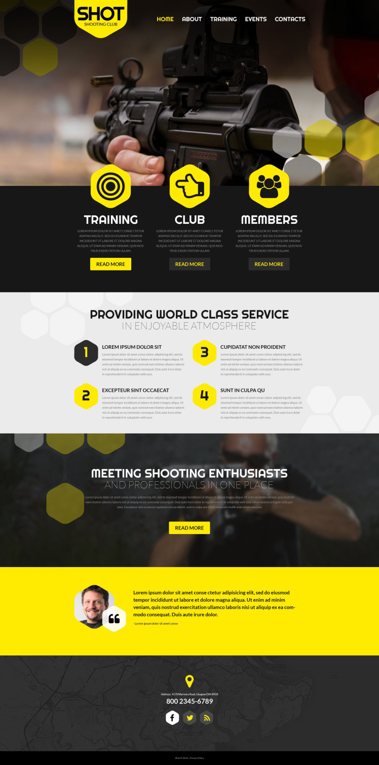 Shooting Responsive Website Template #52113