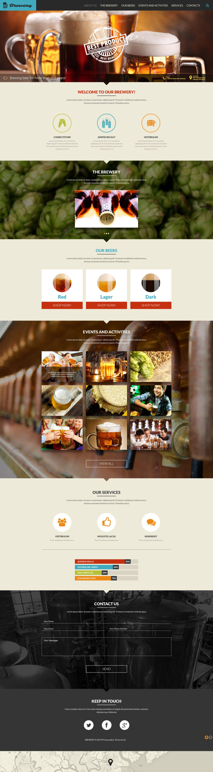 Brewery Responsive Website Template #52235