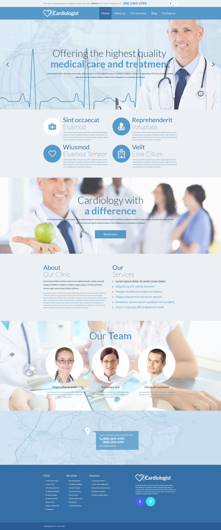 Medical Responsive Website Template #52244