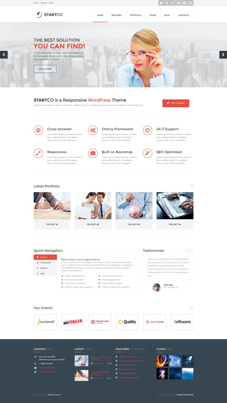 Business Responsive WordPress Theme #52333