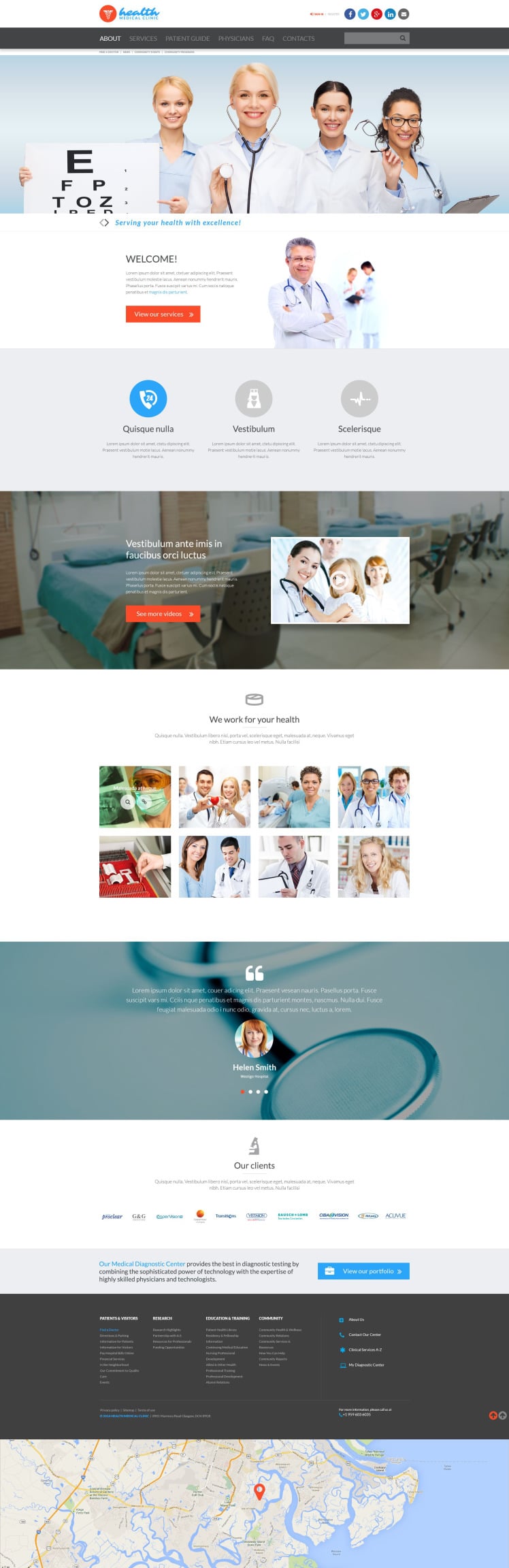 Medical Responsive Website Template #52362