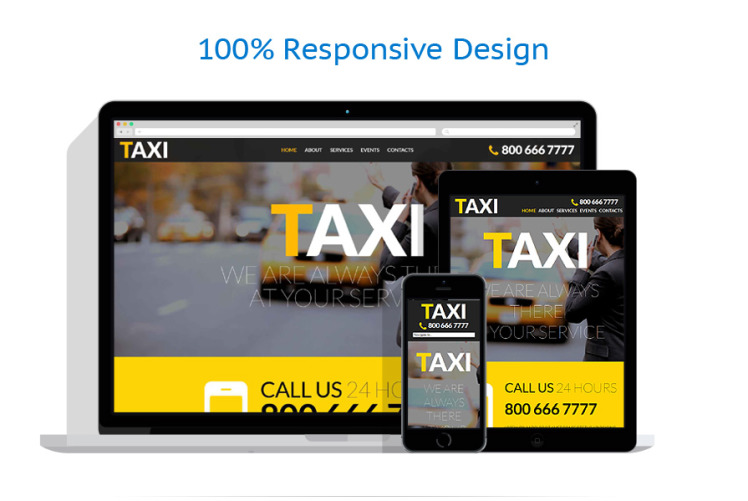 Taxi Responsive Website Template #52390