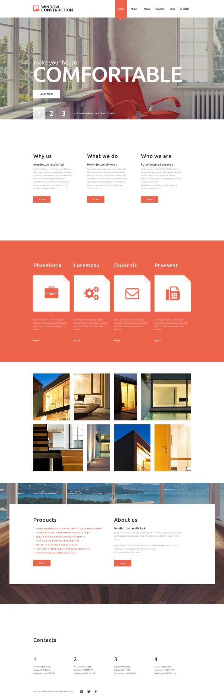 Window Construction Website Template #52398