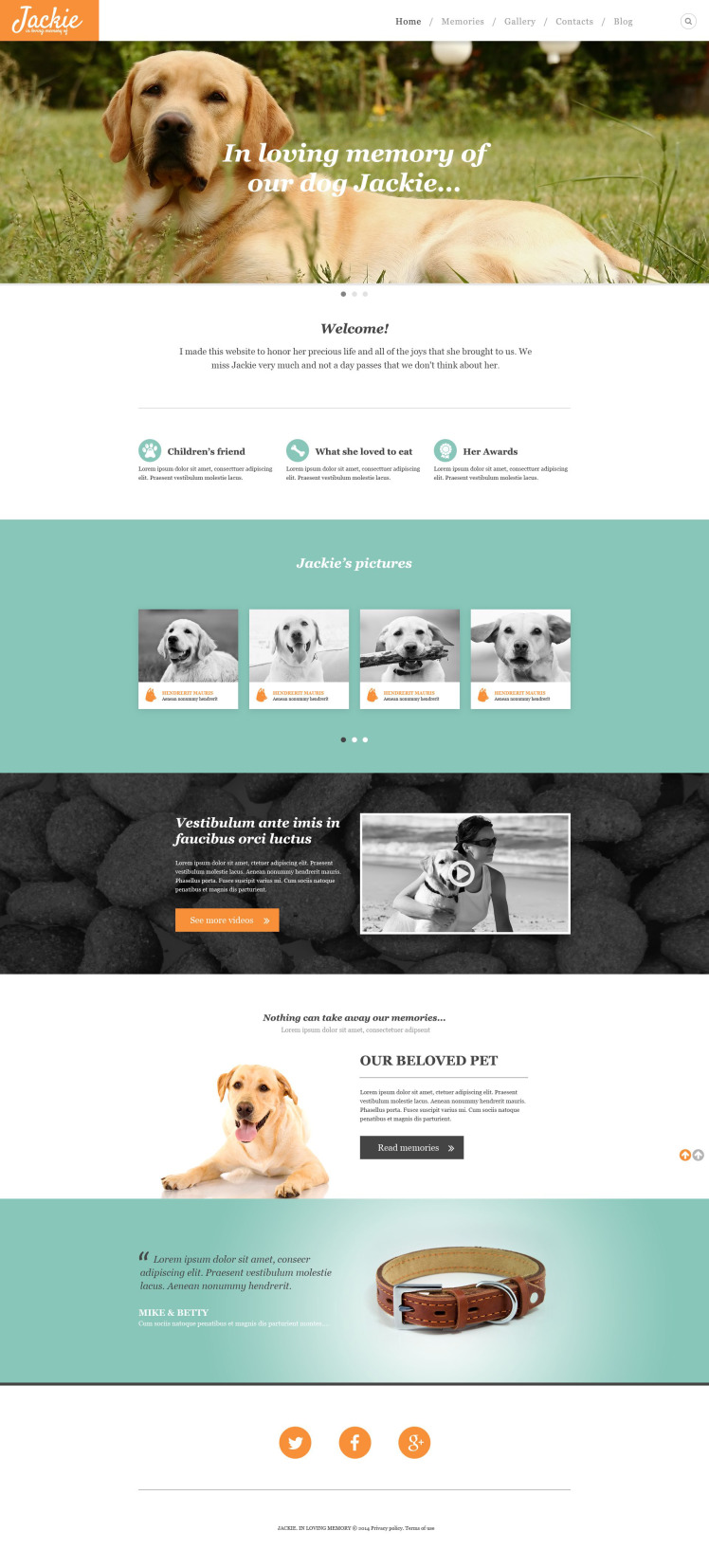 Dog Responsive Website Template #52403