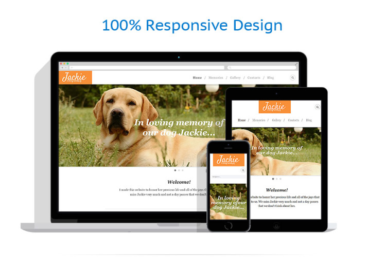 Dog Responsive Website Template #52403