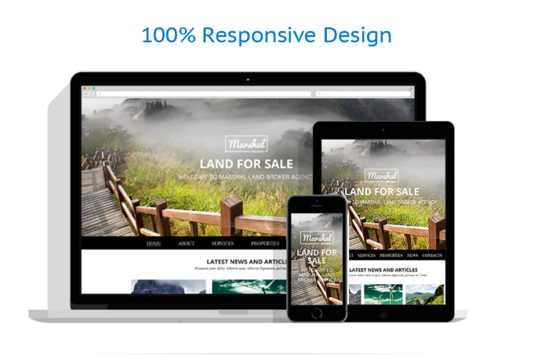 Land Brokers Website Template #52546