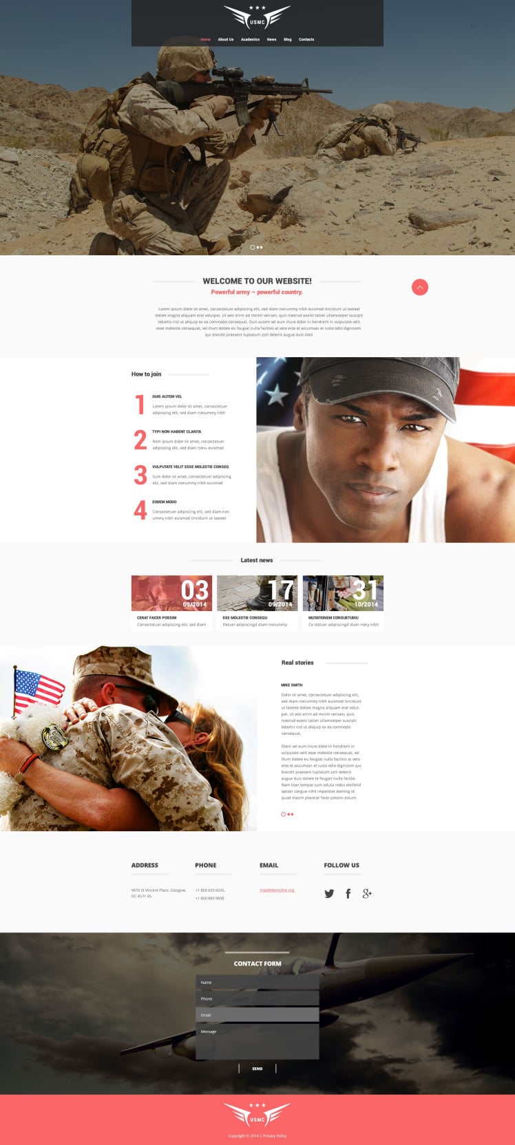 Marine Corps Website Template #52500