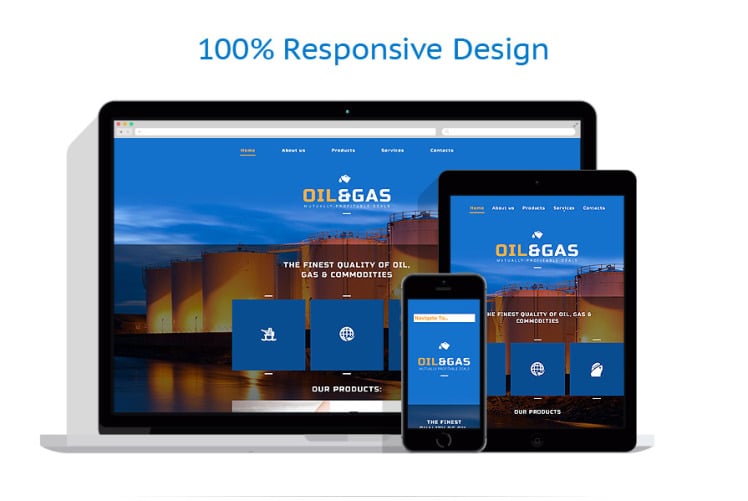 Oil Gas Company Website Template #52502