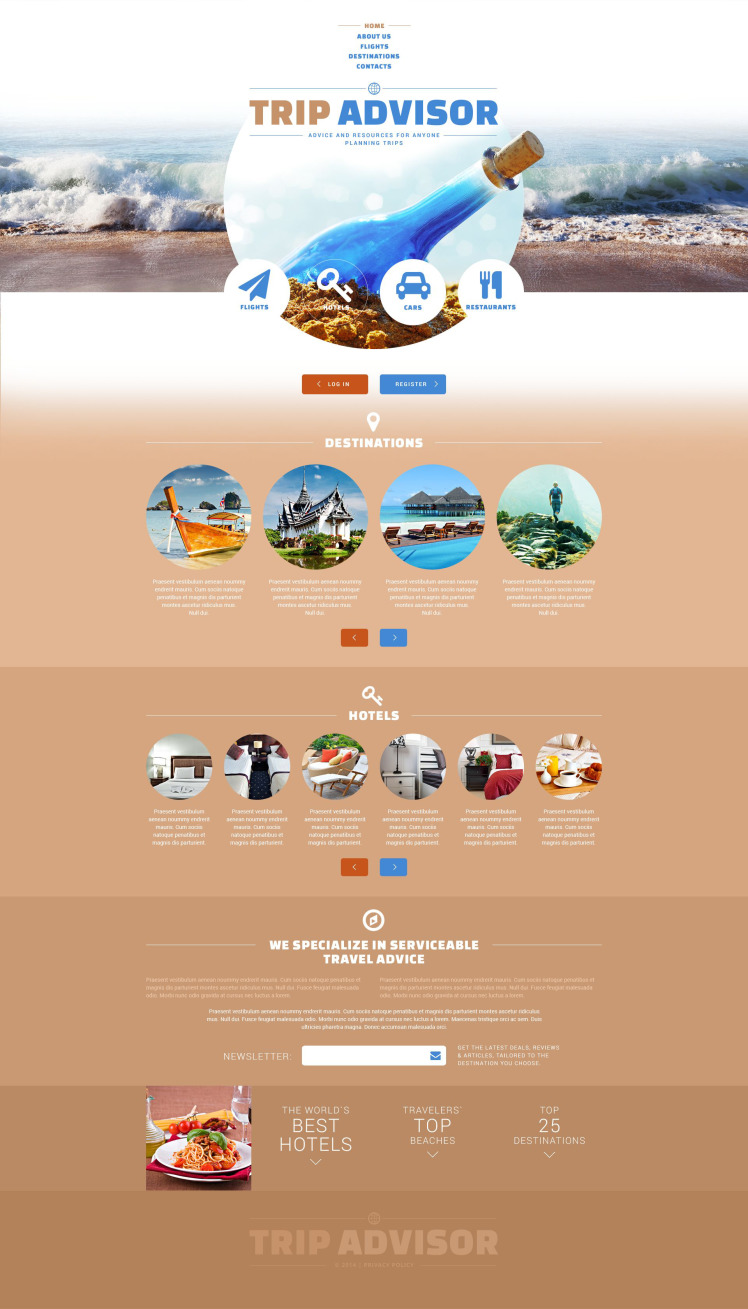 Travel Guide Responsive Website Template #52535