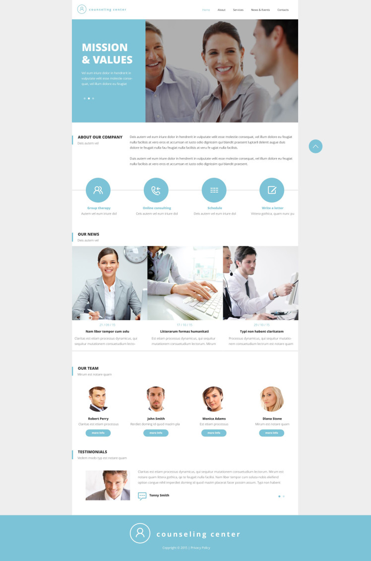 Counseling Responsive Website Template #52662
