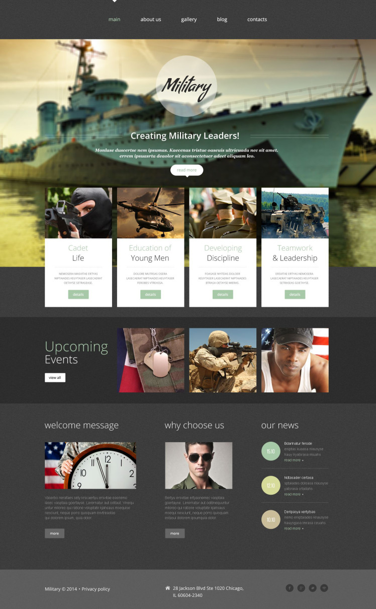 Military Website Template #52651