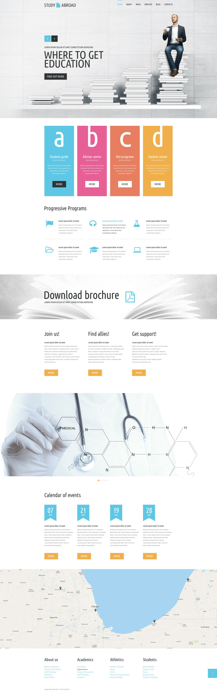 Study Abroad Website Template #52738