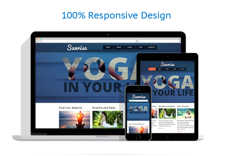 Yoga Style Website Template #52712