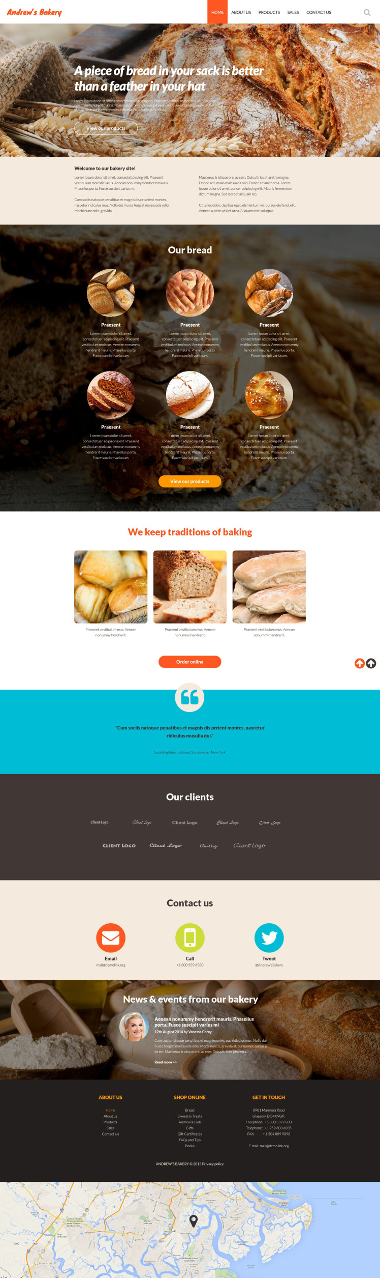Bakery Responsive Website Template #52941