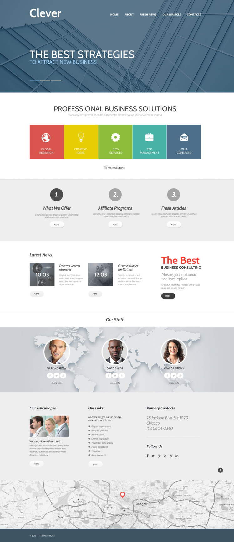 Business & Services Responsive Website Template #52929