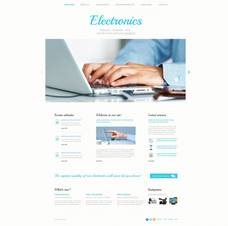 Consumer Electronics Website Template #52981