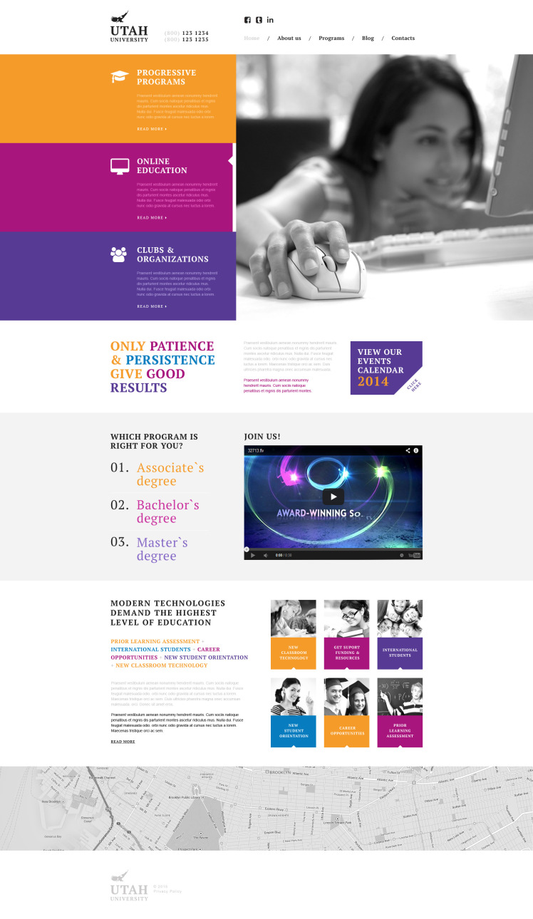 University Responsive Website Template #53158