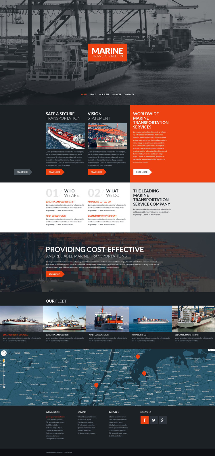 Maritime Responsive Website Template #53277