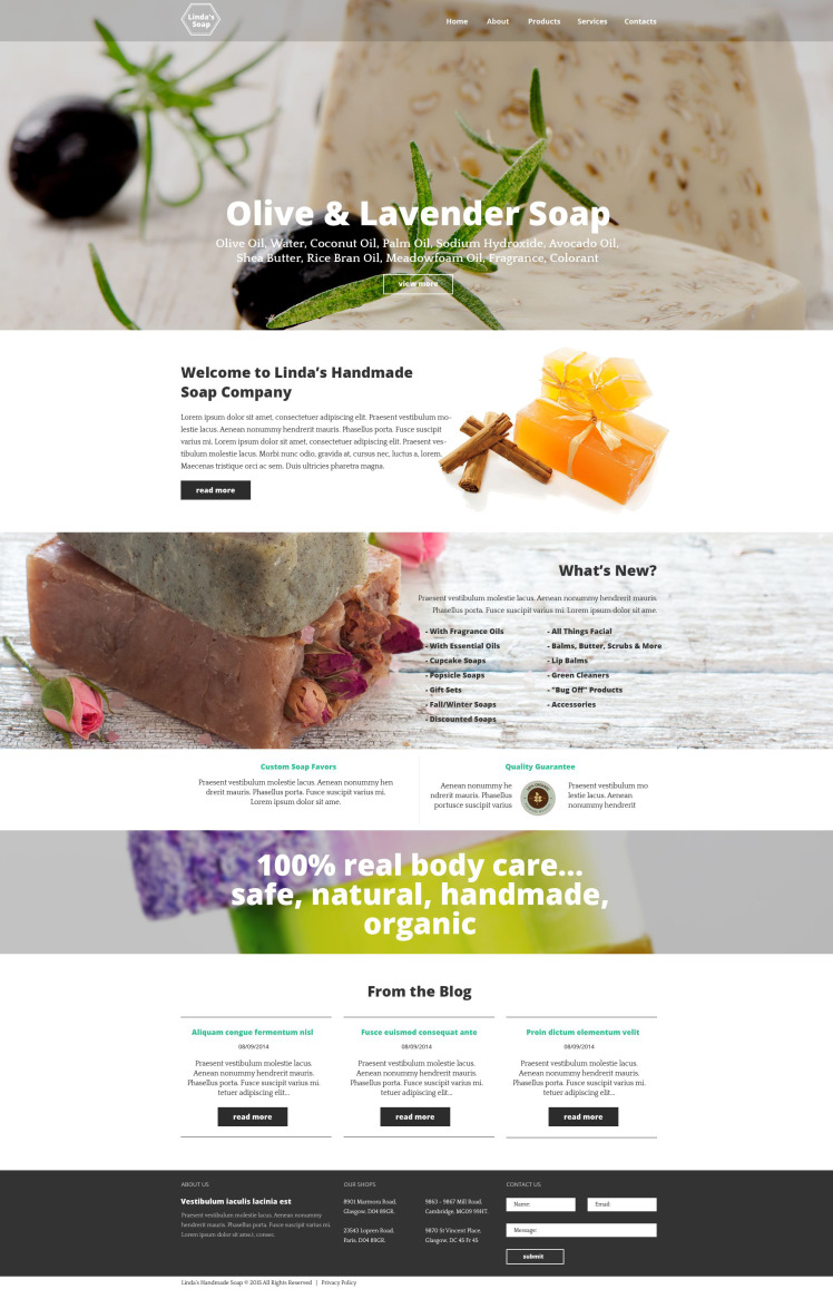 Cosmetics Store Responsive Website Template #53457