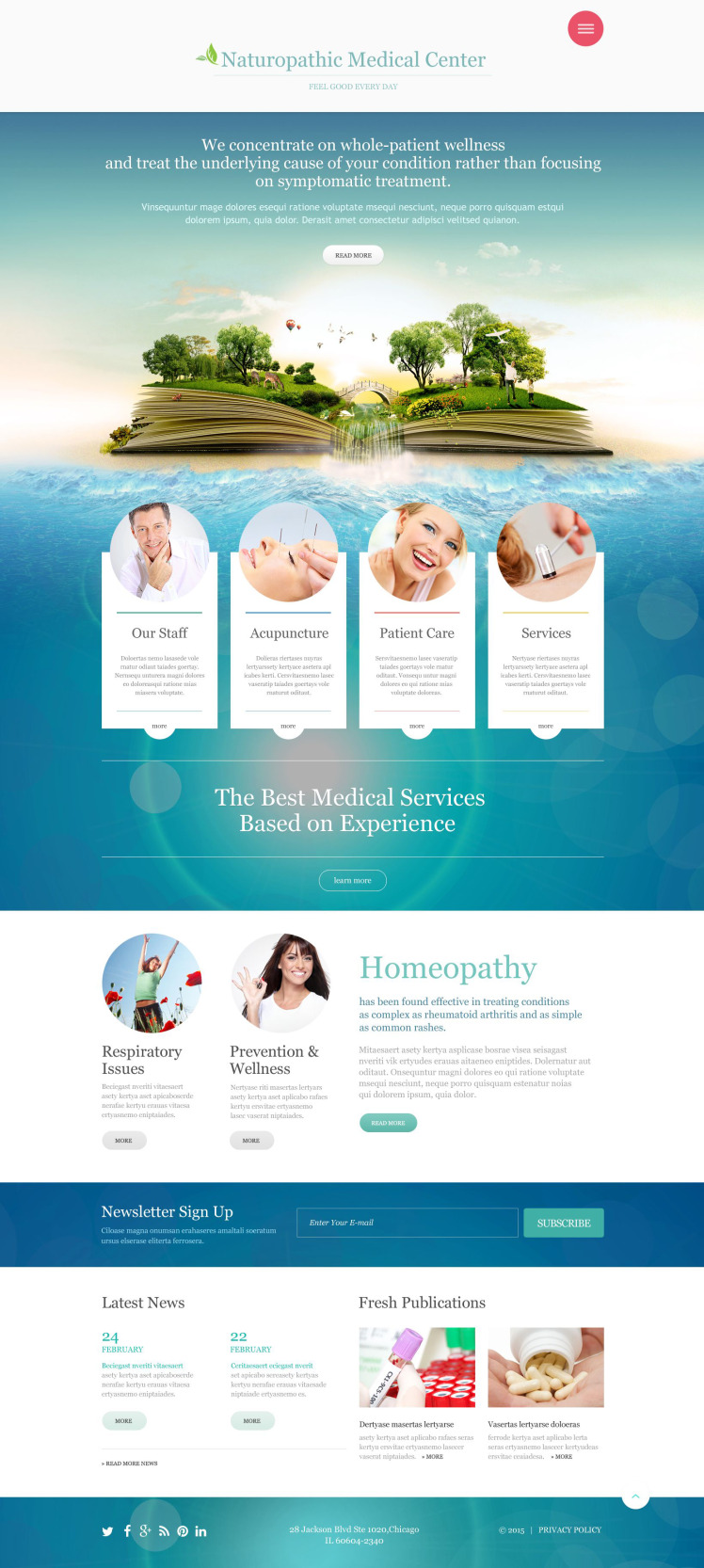 Medical Responsive Website Template #53481