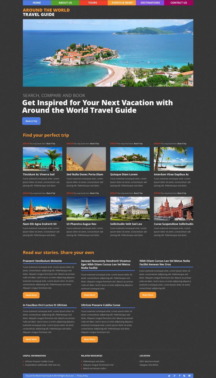 Travel Guide WordPress Theme #53489
