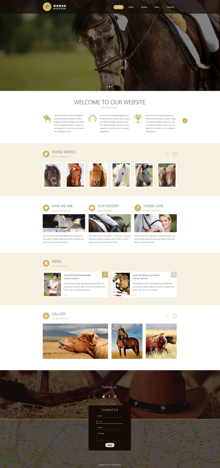 Horse Breeder Website Template #53786