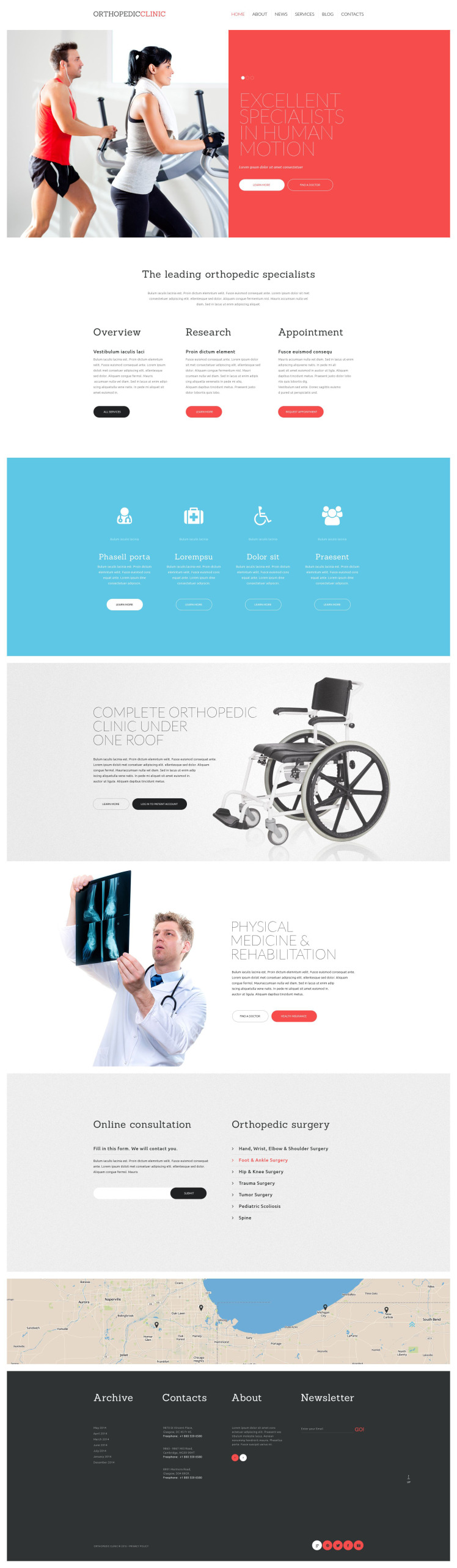 Orthopaedic Clinic Website Template #53703