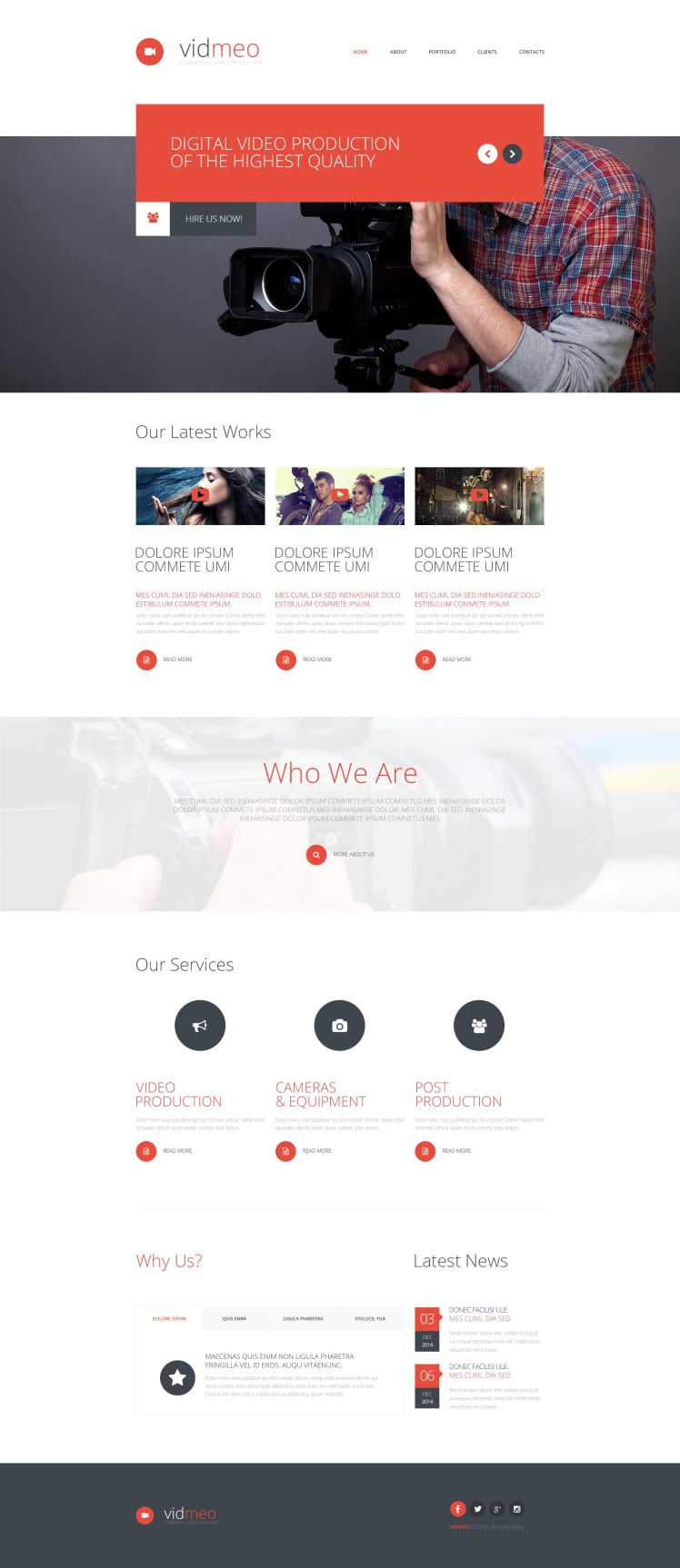Solutions for Video Studio Website Template #53749
