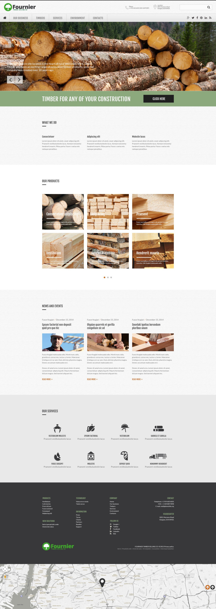 Timber Selling Company Website Template #53748
