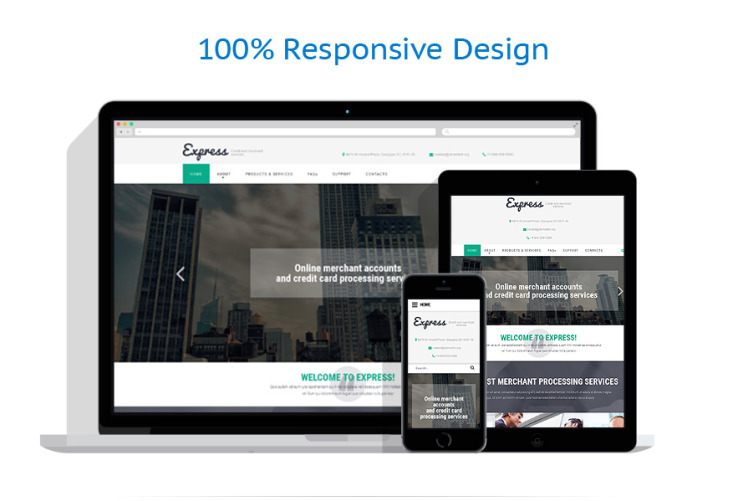 Merchant Services Website Template #53845