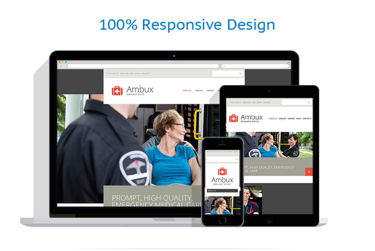 Ambulance Services Website Template #53929