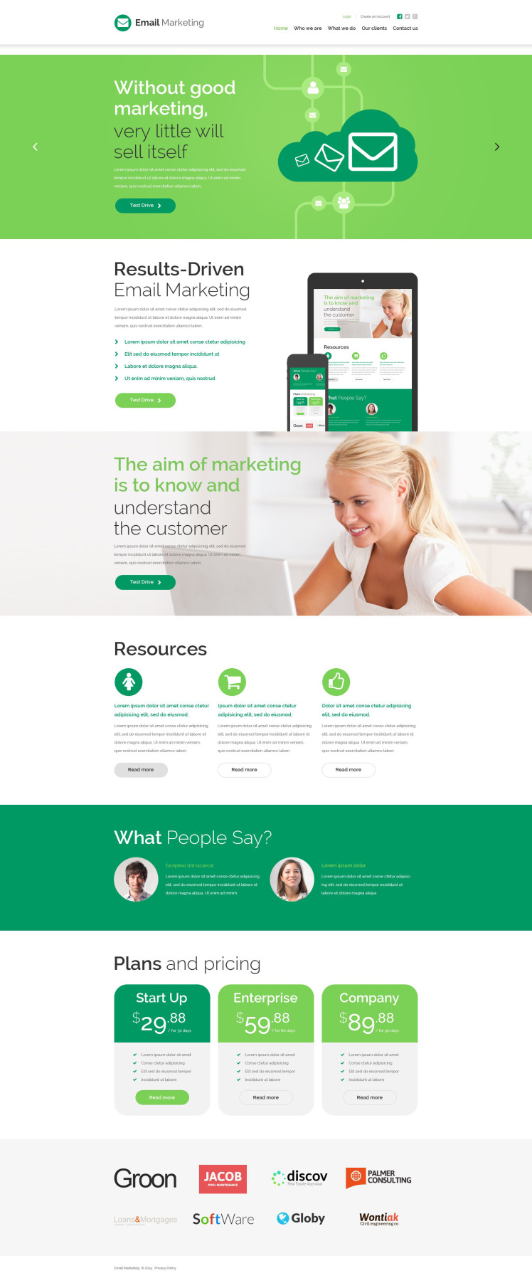 Business & Services Responsive Website Template #54007