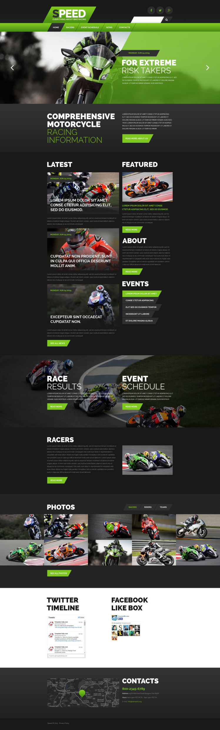 Motor Racing Website Template #54561