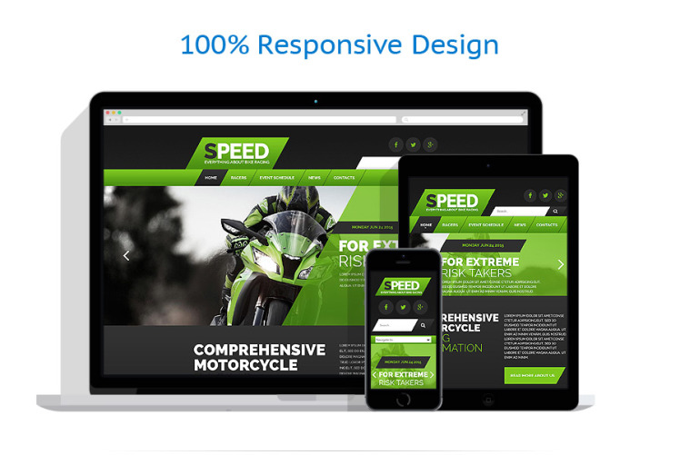 Motor Racing Website Template #54561